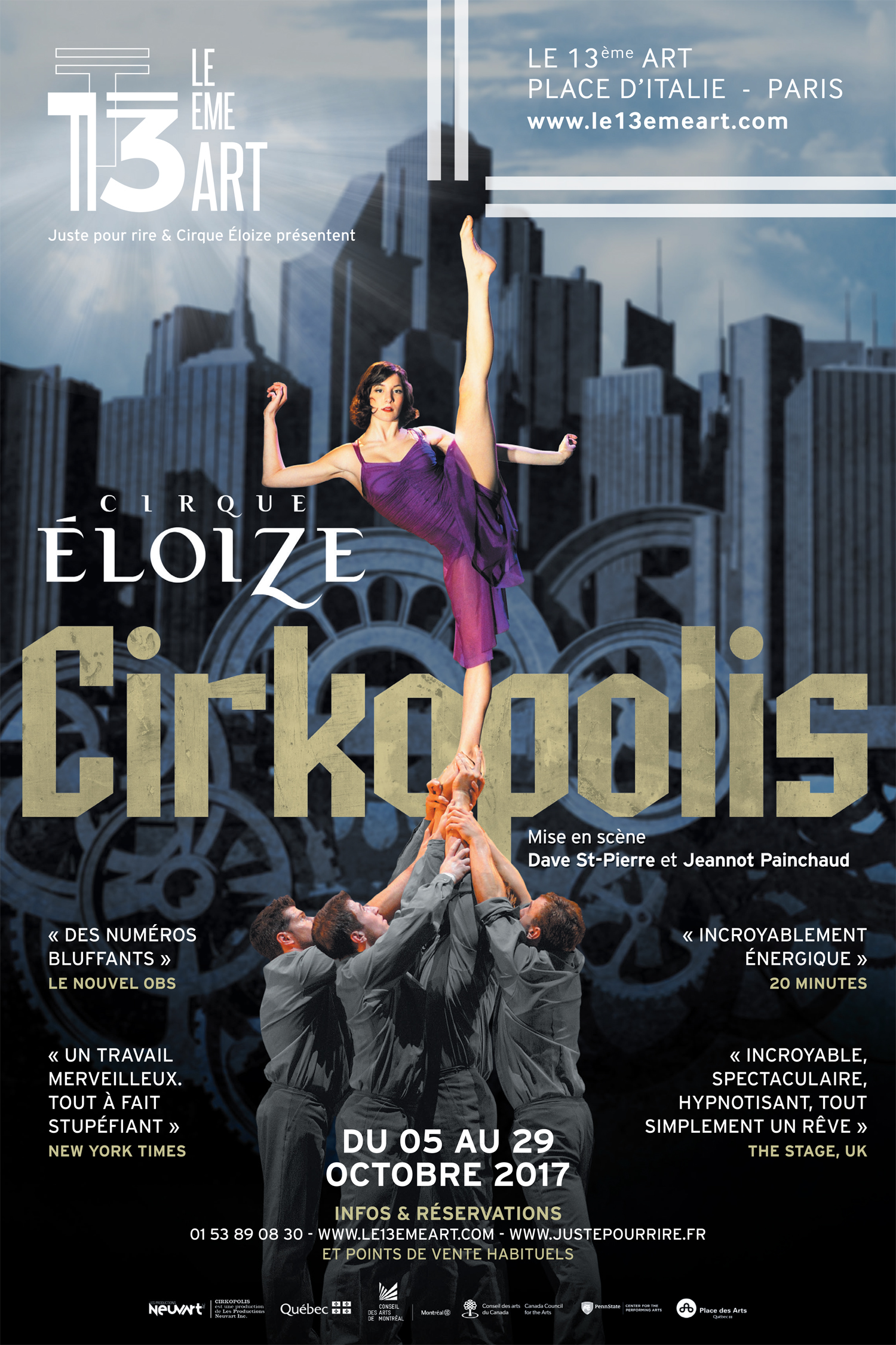 Le cirque Eloize vient présenter le spectacle Cirkopolis à Paris